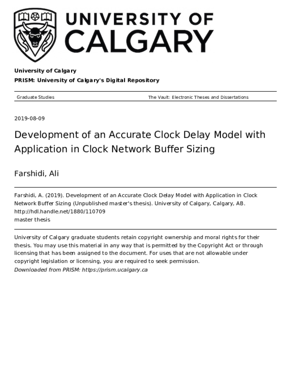Pdf Development Of An Accurate Clock Delay Model With Application In Clock Network Buffer Sizing