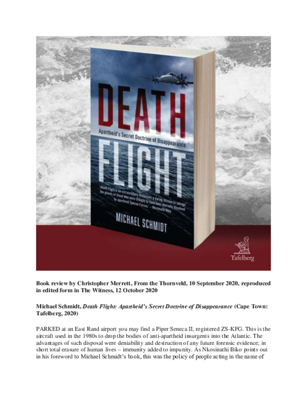 (PDF) Death Flight: a review by Christopher Merrett