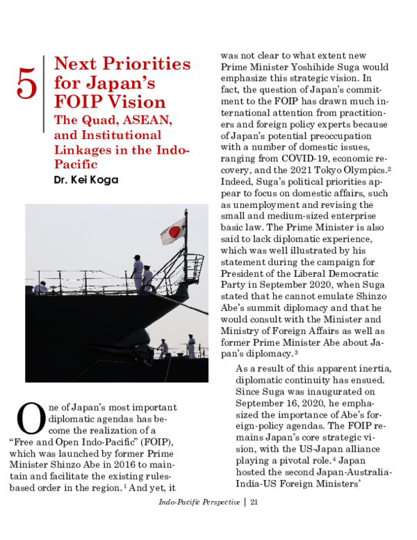 (PDF) Next Priorities for Japan's FOIP Vision The Quad, ASEAN, and ...