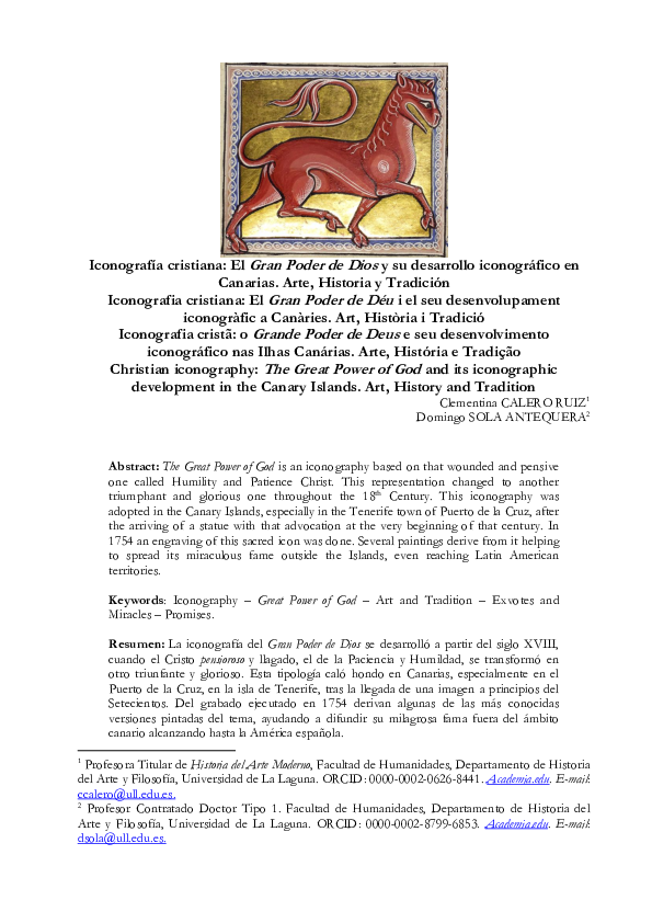 (PDF) ICONOGRAFÍA CRISTIANA: EL GRAN PODER DE DIOS Y SU DESARROLLO ...