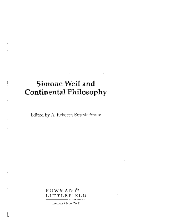 (PDF) The Training of the Soul: Simone Weil's Dialectical Disciplinary ...