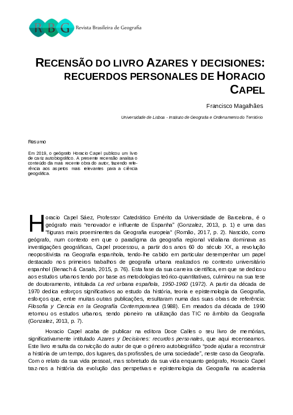 (PDF) RECENSÃO DO LIVRO AZARES Y DECISIONES: RECUERDOS PERSONALES DE ...
