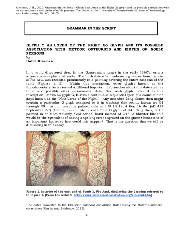 (PDF) GLYPH Y AS LORDS OF THE NIGHT G6 GLYPH AND ITS POSSIBLE ...