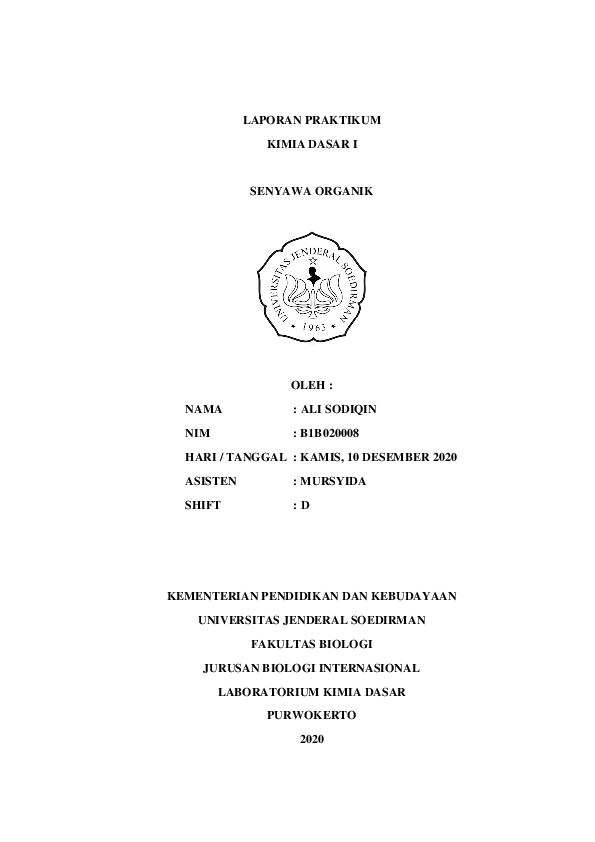 (PDF) JURNAL PRAKTIKUM SENYAWA ORGANIK / HIDROKARBON