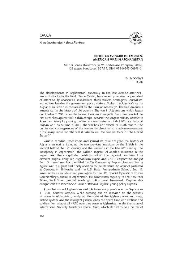 (PDF) Book Review: "In The Graveyard of Empires: America's War in ...