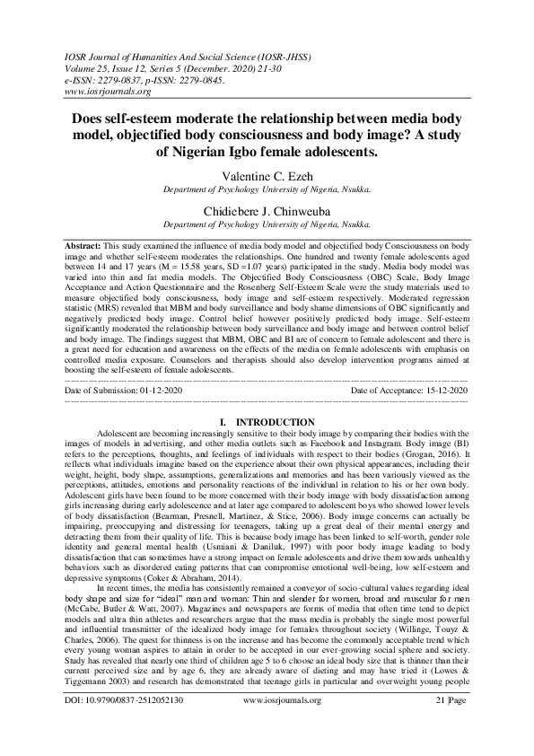 (PDF) Does self-esteem moderate the relationship between media body ...