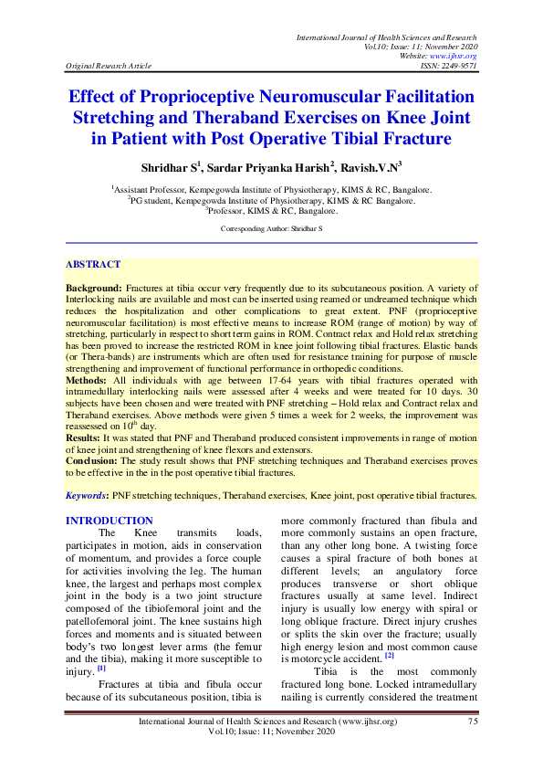 (PDF) Effect of Proprioceptive Neuromuscular Facilitation Stretching ...