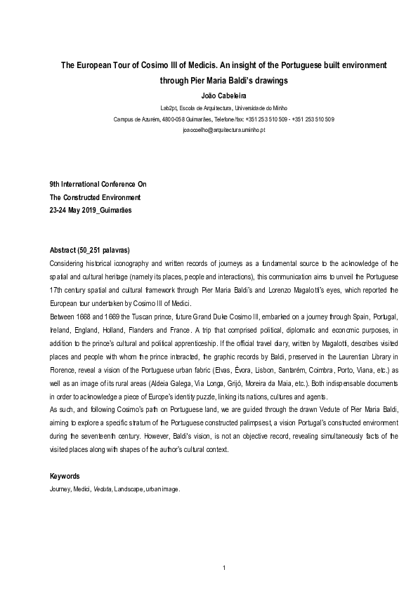 (PDF) The European Tour of Cosimo III of Medicis. An insight of the ...