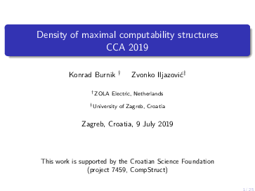 (PDF) Density of maximal computability structures