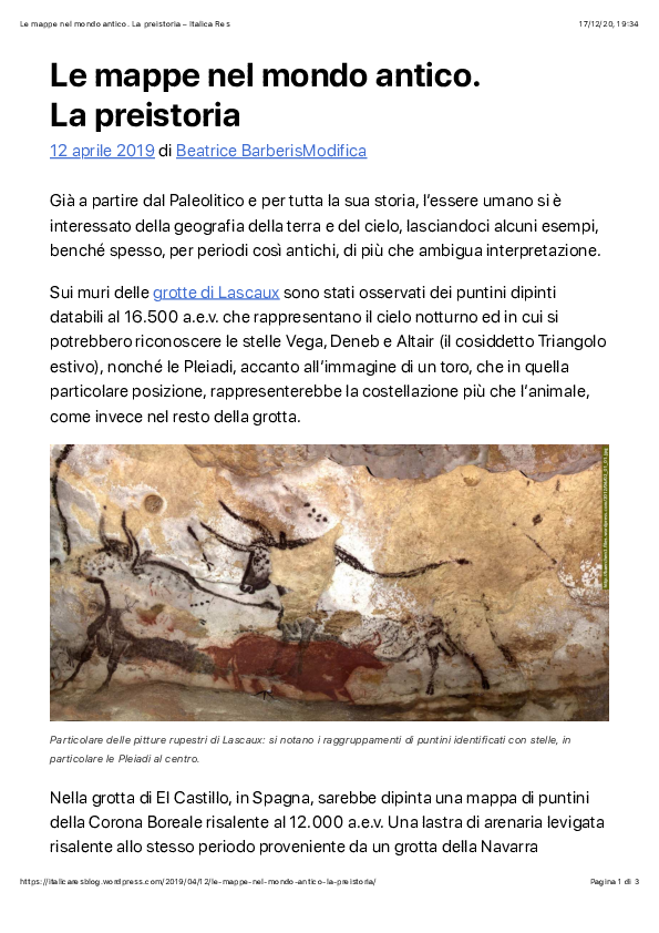 (PDF) Le mappe nel mondo antico. La preistoria – Italica Res