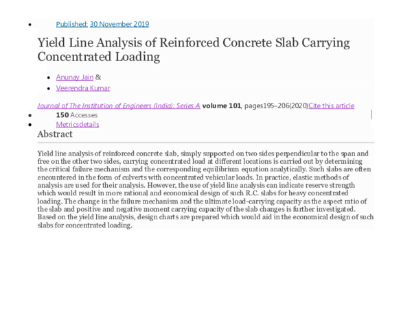 Doc Yield Line Analysis