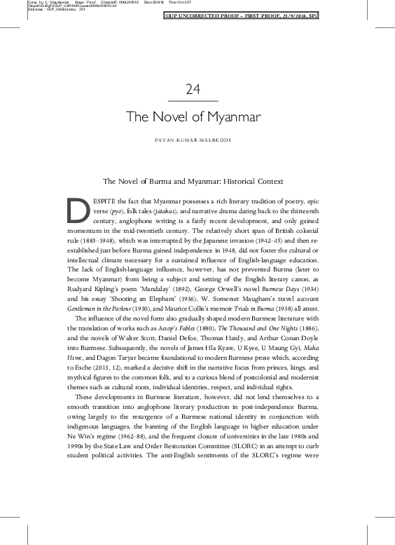 (PDF) The Novel of Myanmar
