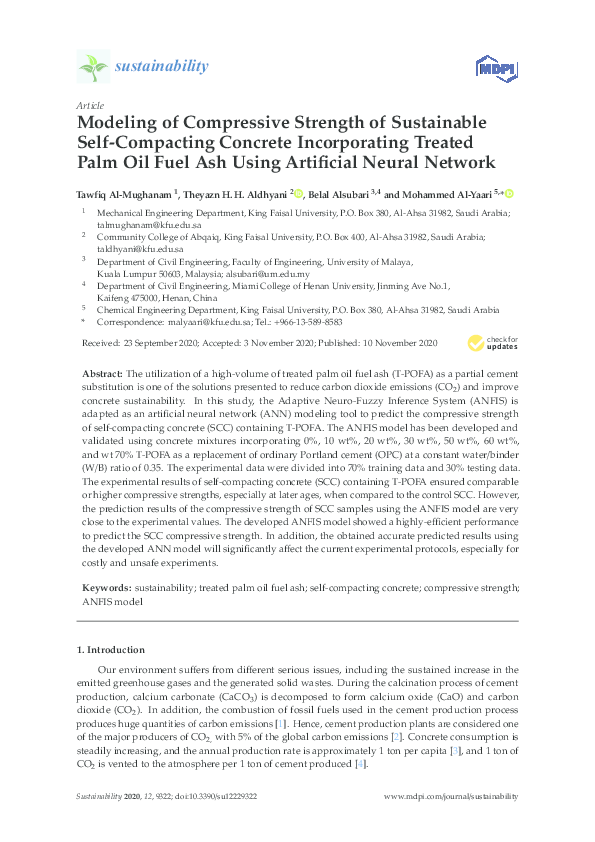 (PDF) Modeling of Compressive Strength of Sustainable Self-Compacting Concrete Incorporating ...