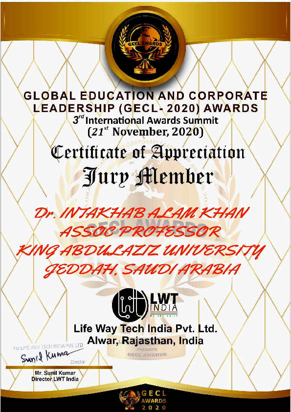 (PDF) Jury certificate | Intakhab A Khan - Academia.edu