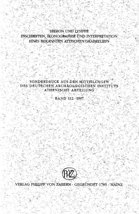 (PDF) J. Bergemann, Hieron und Lysippe
