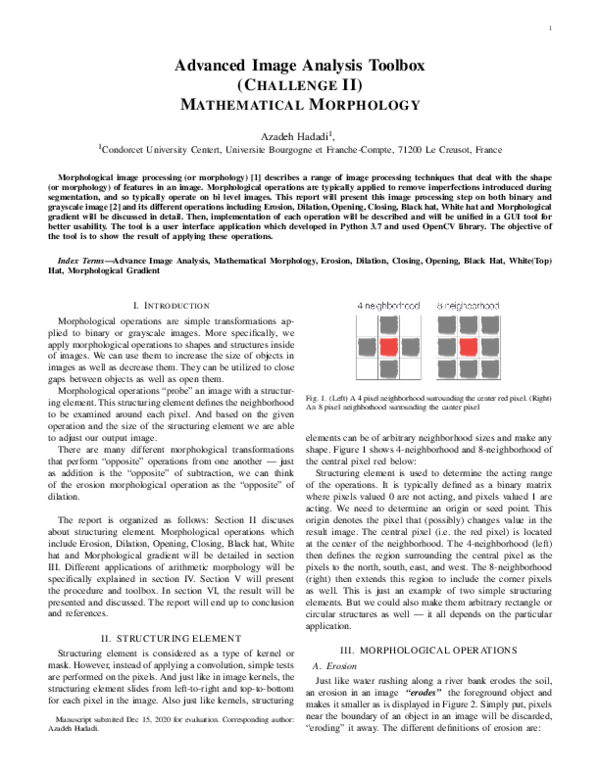(PDF) Mathematical Morphology