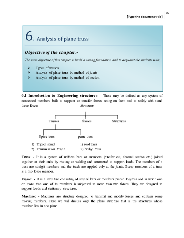 (PDF) .Analysis of plane trusses (1)