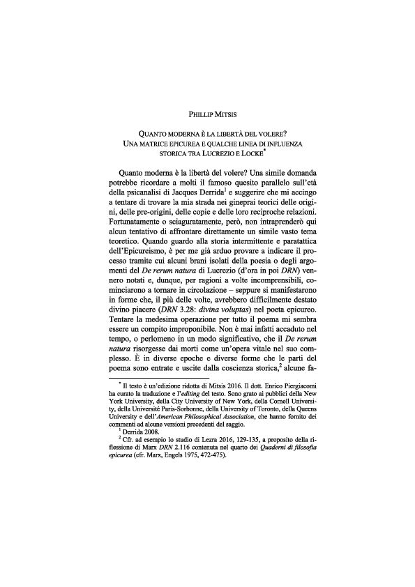 (PDF) Translation of P. Mitsis: Quanto moderna è la libertà del volere ...