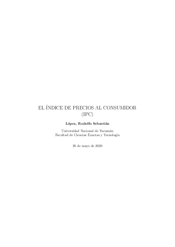 (PDF) El Índice de Precios al Consumidor (IPC)