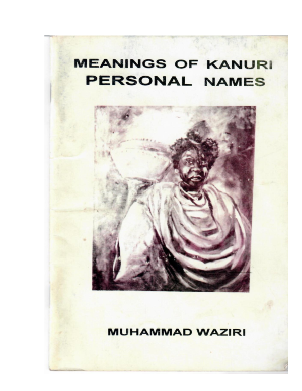 (PDF) MEANINGS OF KANURI PERSONAL NAMES