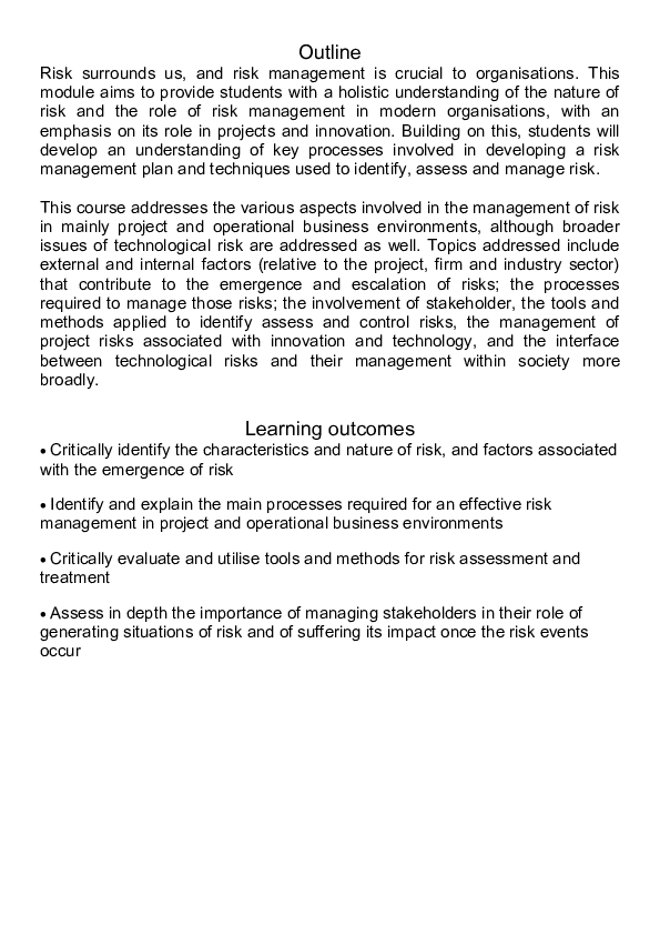 (DOC) Risk management outline