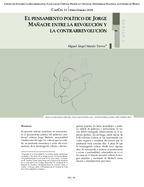 (PDF) El pensamiento político de Jorge Mañach: entre la revolución y la ...