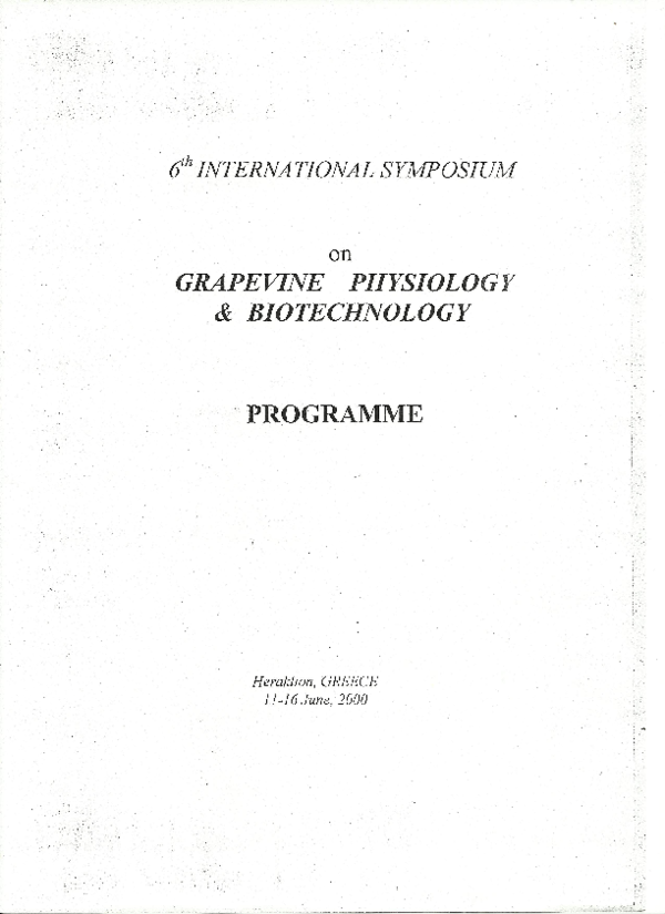 (PDF) Variation of water flow velocity in the xylem of Vitis vinifera L ...