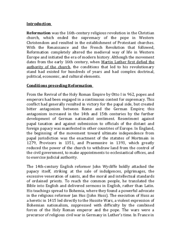 (DOC) Reformation