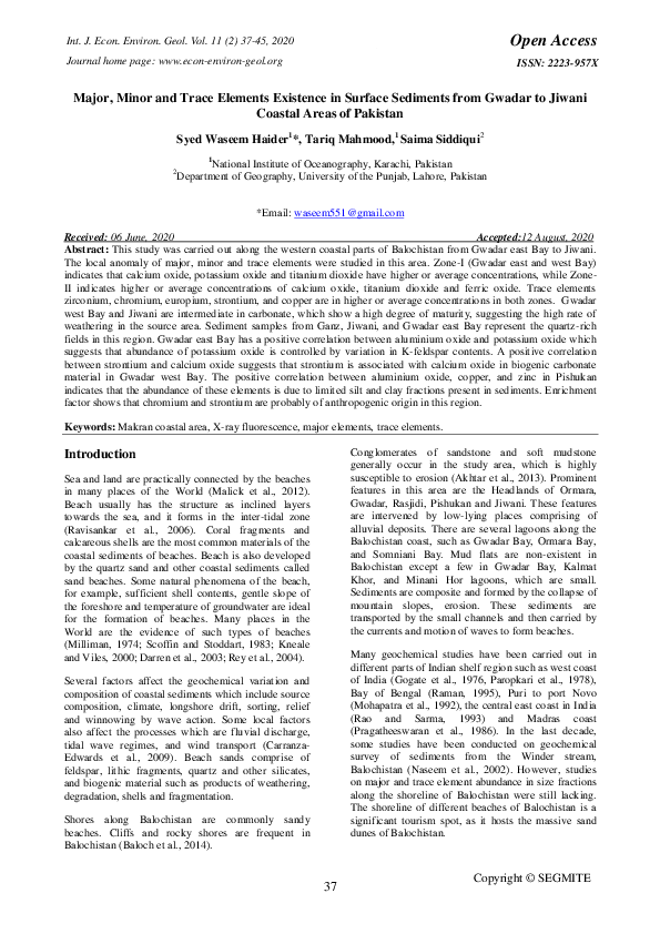 (PDF) 37 c Major, Minor and Trace Elements Existence in Surface ...