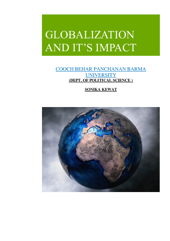 (PDF) Globalization and its impact