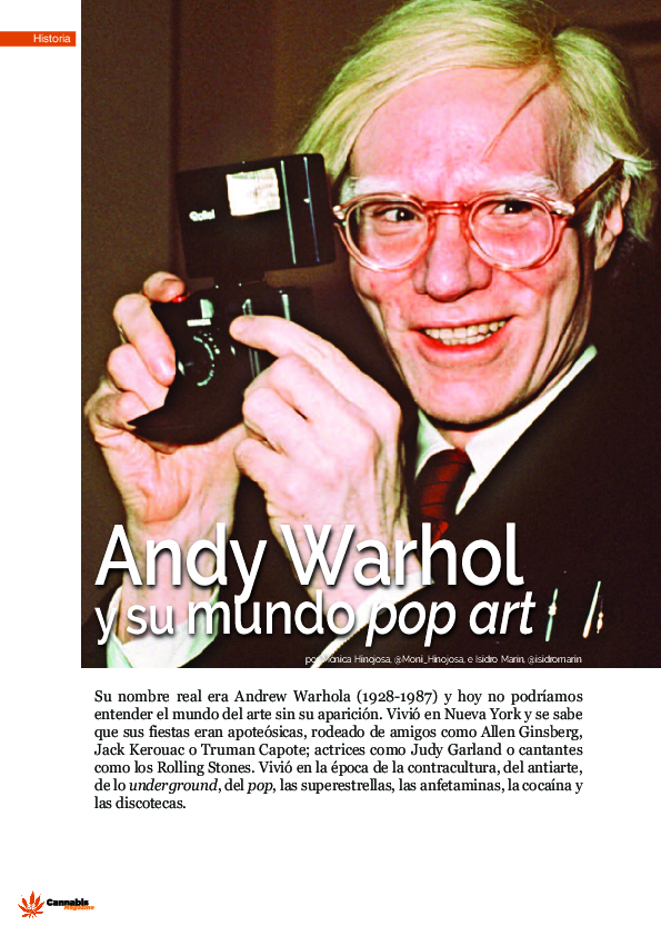 (PDF) Andy Warhol y su mundo pop art