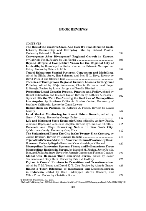 (PDF) BOOK REVIEW: Global City-Regions: Their Emerging Forms, edited by ...