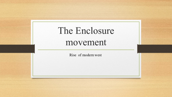 (PPT) The Enclosure movement