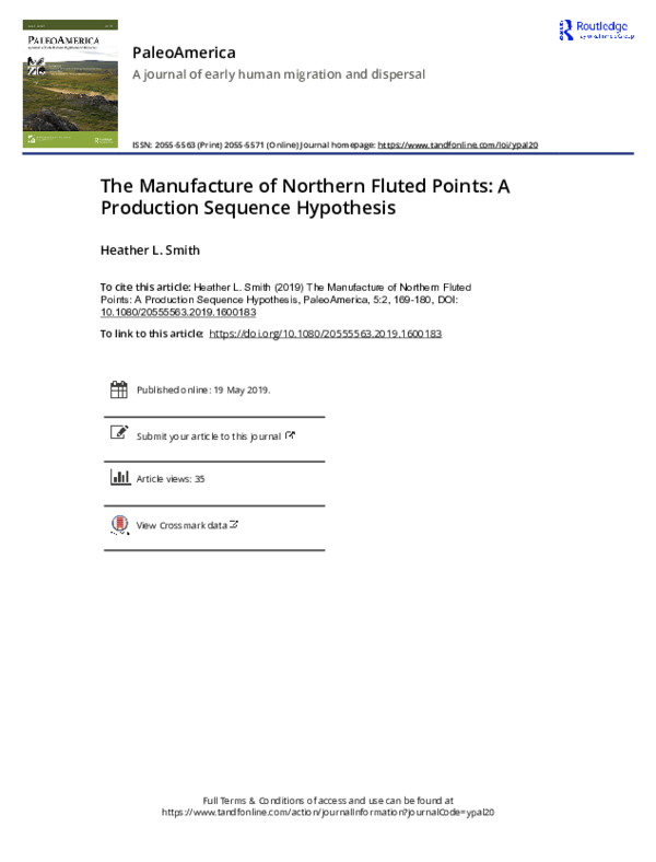 (PDF) The Manufacture of Northern Fluted Points: A Production Sequence ...