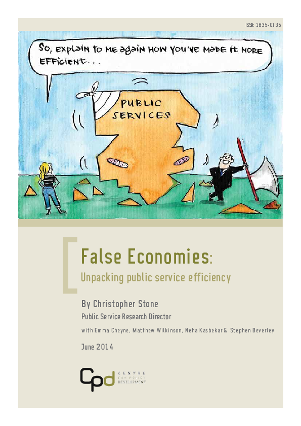 (PDF) CPD OP37 False economies compiled EMBARGO26June 1