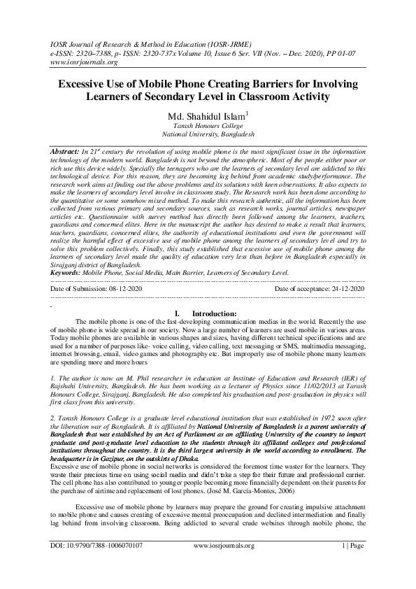 (DOC) Argumentative Essay on the Use of Mobile Phones in Schools ...