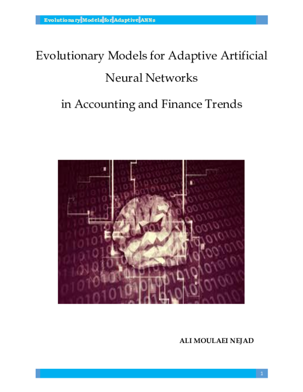 (PDF) Evolutionary Models for Adaptive ANNs Evolutionary Models for Adaptive Artificial Neural ...
