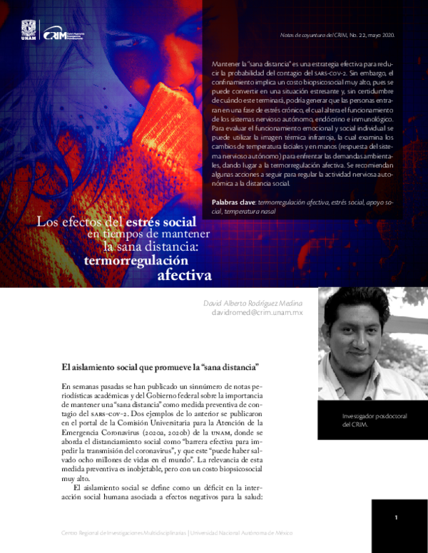(PDF) Los efectos del estres social en tiempos de la sana distancia ...