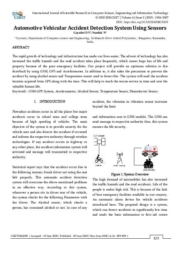 (PDF) Automotive Vehicular Accident Detection System Using Sensors ...