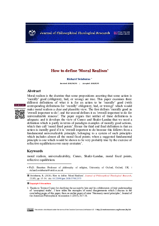 (PDF) How to define ‘Moral Realism’