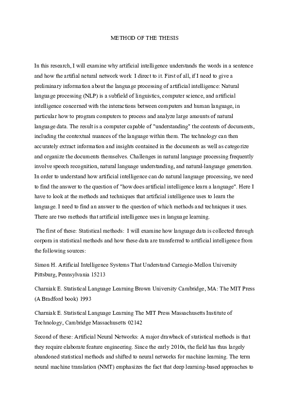 (PDF) METHOD OF THE THESIS