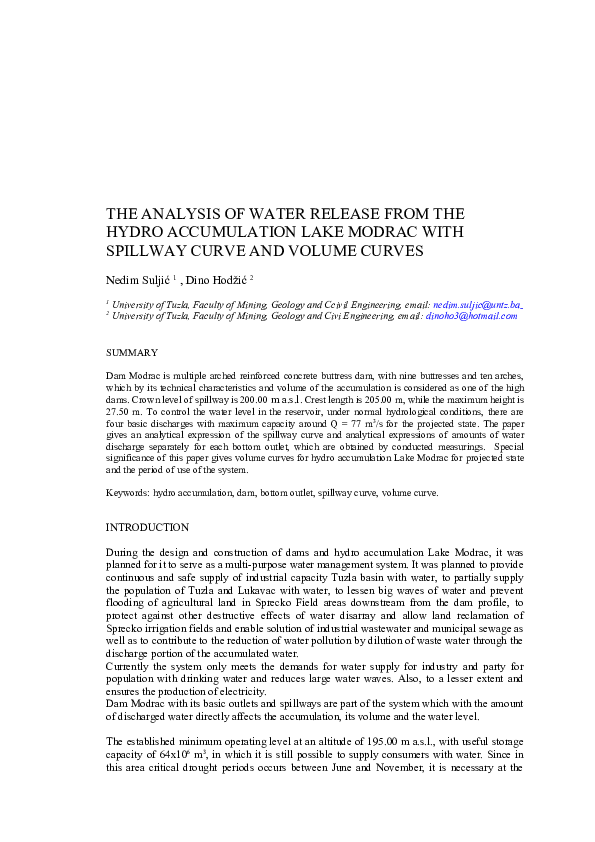 (DOC) THE ANALYSIS OF WATER RELEASE FROM THE HYDRO ACCUMULATION LAKE ...