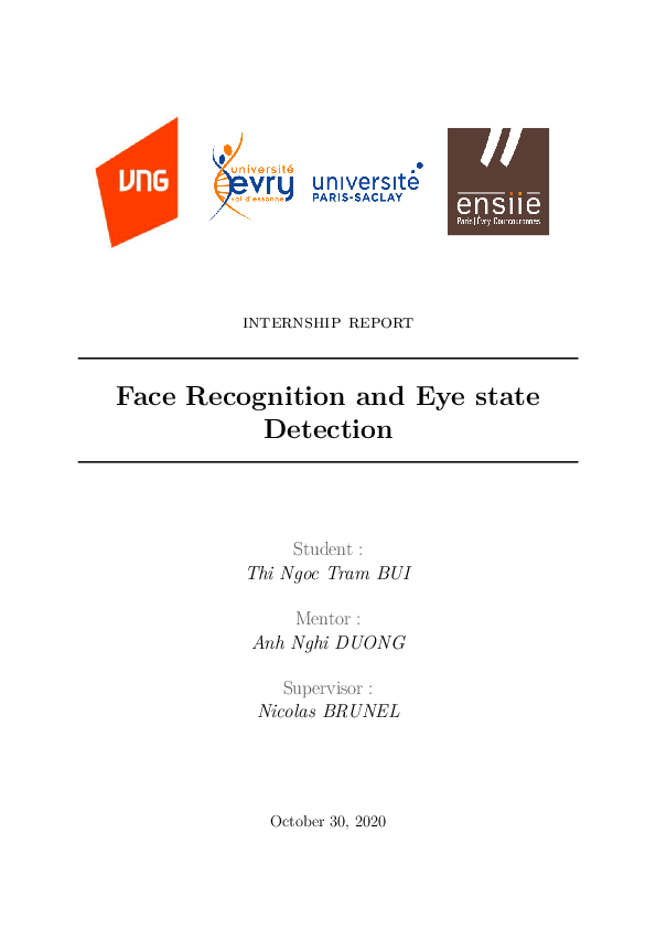 Pdf Face Recognition And Eye State Detection