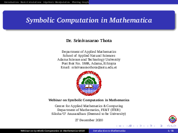 (PDF) Symbolic Computation in Mathematica