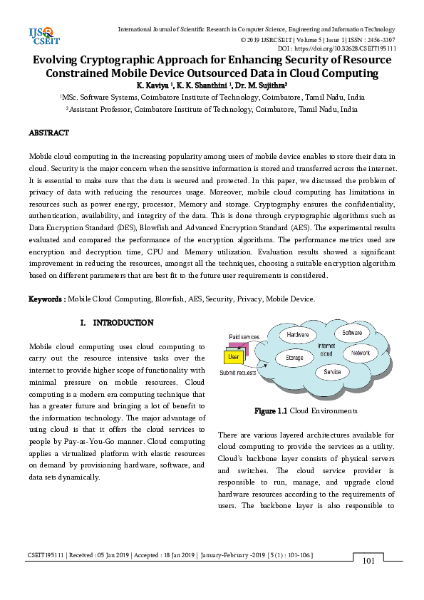 Pdf Evolving Cryptographic Approach For Enhancing Security Of Resource Constrained Mobile 0556