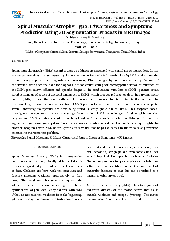 (PDF) Spinal Muscular Atrophy Type B Awareness And Symptoms Prediction ...