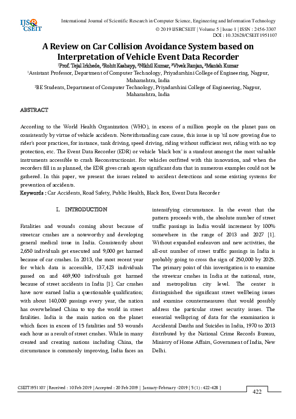 (PDF) A Review on Car Collision Avoidance System based on ...