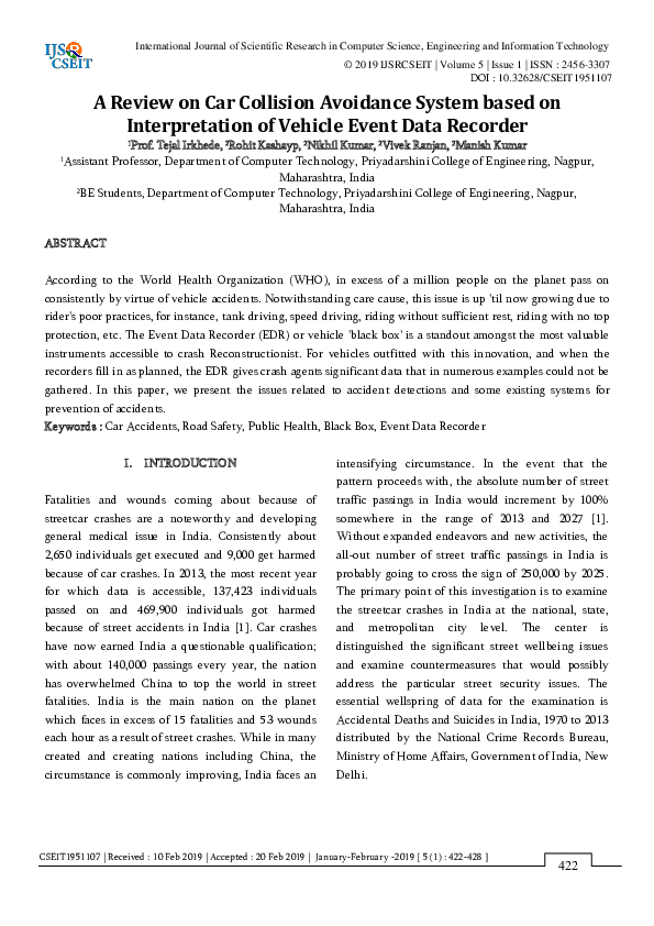 (PDF) A Review on Car Collision Avoidance System based on ...