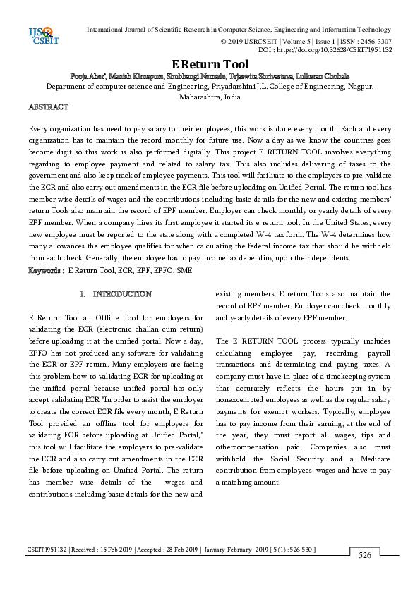 (PDF) E Return Tool