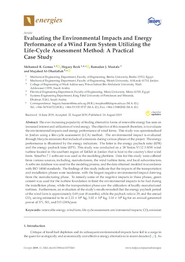 (PDF) Evaluating the Environmental Impacts and Energy Performance of a ...